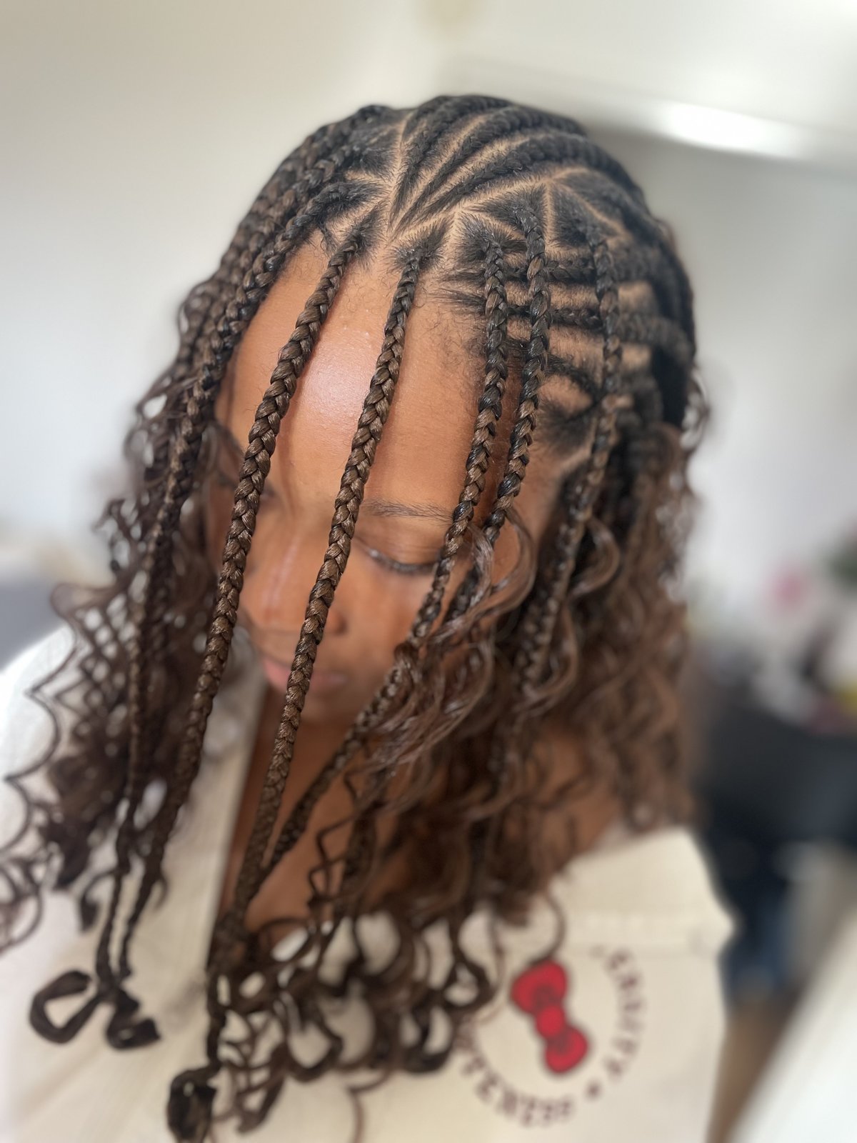 👩🏾 Bohemian Fulani braids sur cheveux crépus (BonbonRose) - Coiffure ...