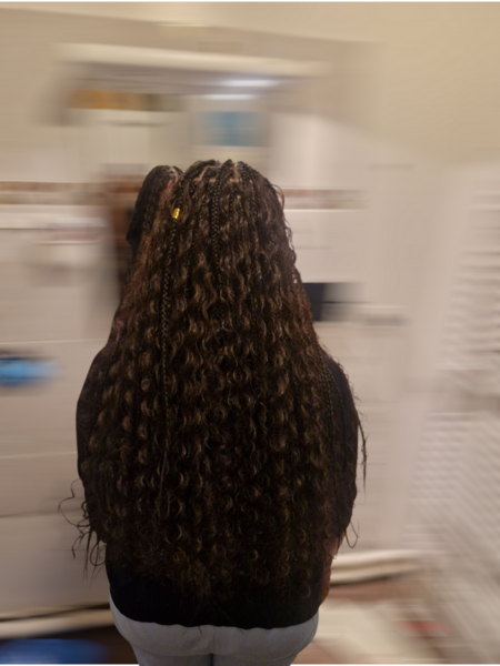 Goddess braids sur cheveux de type afro-métissé. (Kyky) - Coiffure Afro ...