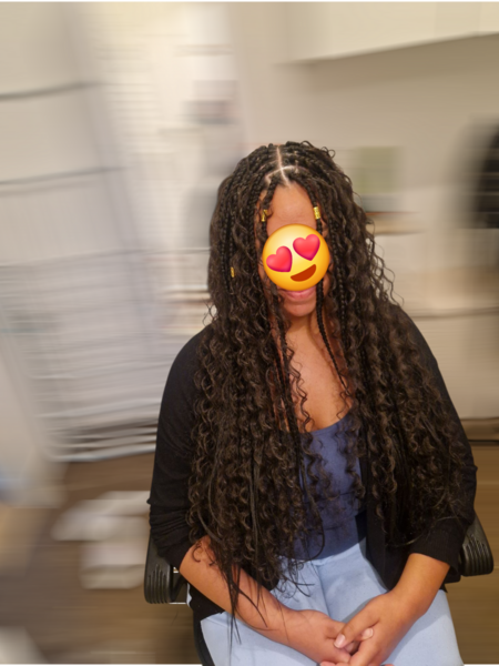 Goddess braids sur cheveux de type afro-métissé. (Kyky) - Coiffure Afro ...