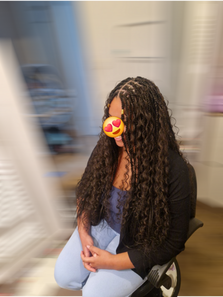 Goddess braids sur cheveux de type afro-métissé. (Kyky) - Coiffure Afro ...