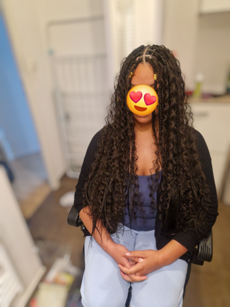 Goddess braids sur cheveux de type afro-métissé. (Kyky) - Coiffure Afro ...