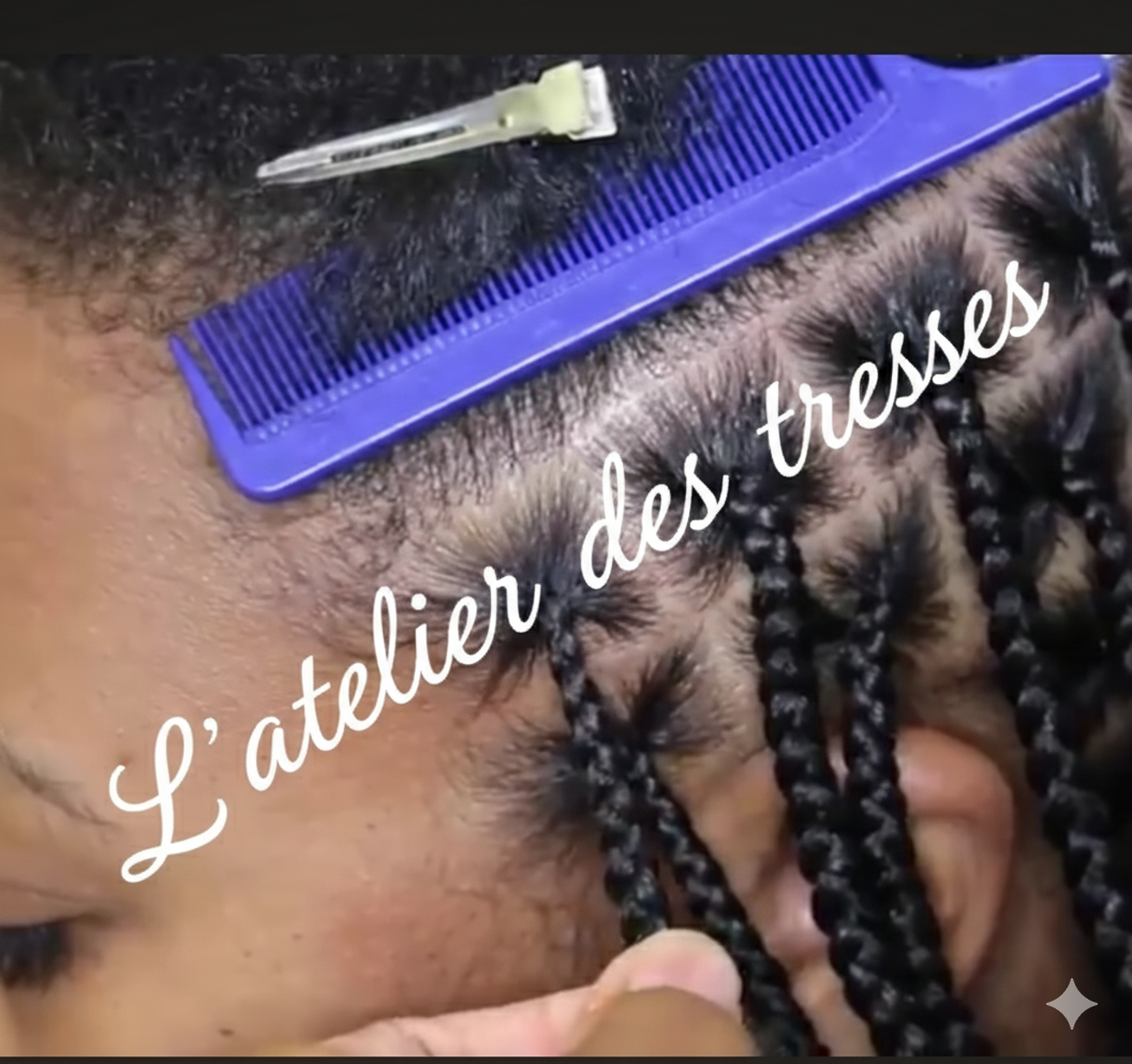 👩🏾 knotless brais medium Femme (L'Atelier des stresses) - Coiffure Afro ...