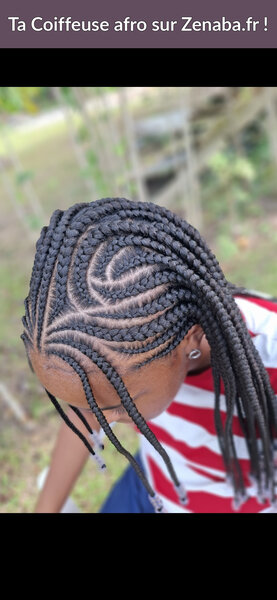 Nattes collées avec motifs et rajouts Femme (Cyn's braids style ...