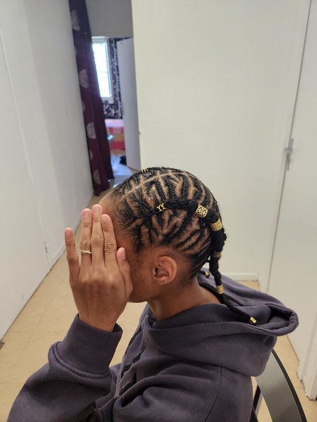 👩🏾 Nattes collées avec motifs VIDEO (Mumu237) - Coiffure Afro