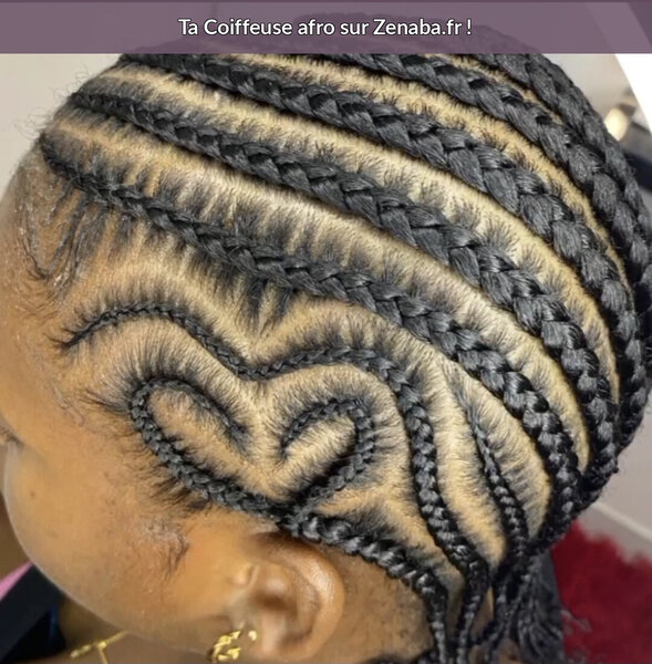 Nattes collées simples Femme (Cyn's braids style ) - Coiffure Afro France