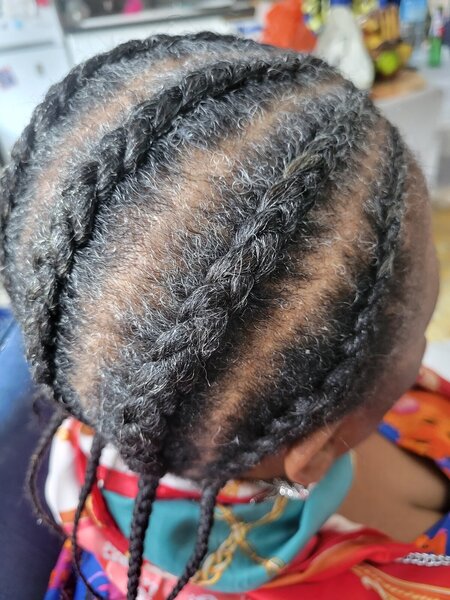 Nattes collées (sous foulard/perruque) (KRYSTEL NGT) - Coiffure Afro France