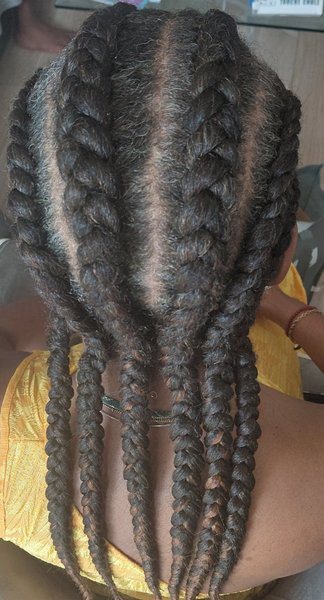 👩🏾 Nattes collées avec rajouts / cornrow braids femme (Essy) - Coiffure ...