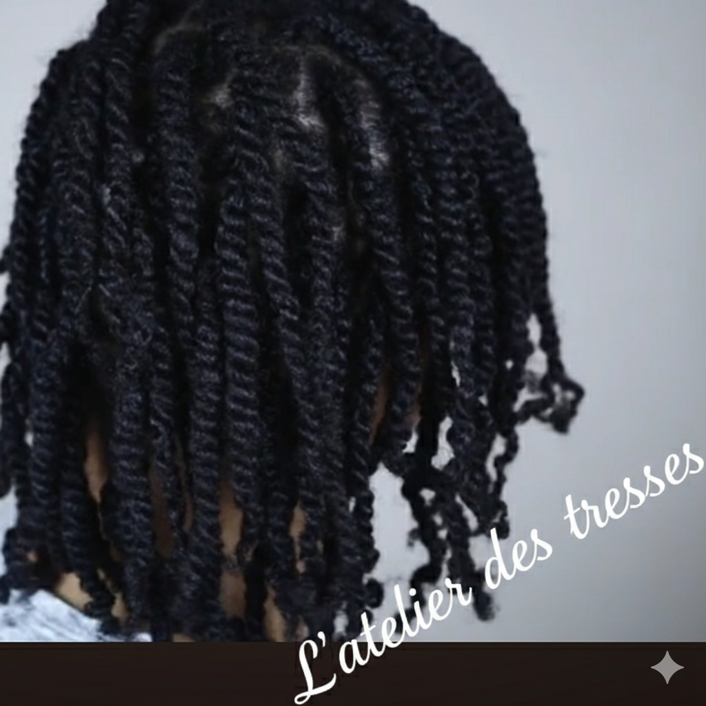 👩🏾 twist/vanille cheveux 4c avec extension Femme (L'Atelier des ...