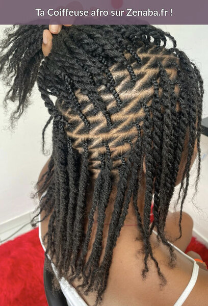 Vanilles sur cheveux naturels Femme (Cyn's braids style ) - Coiffure ...